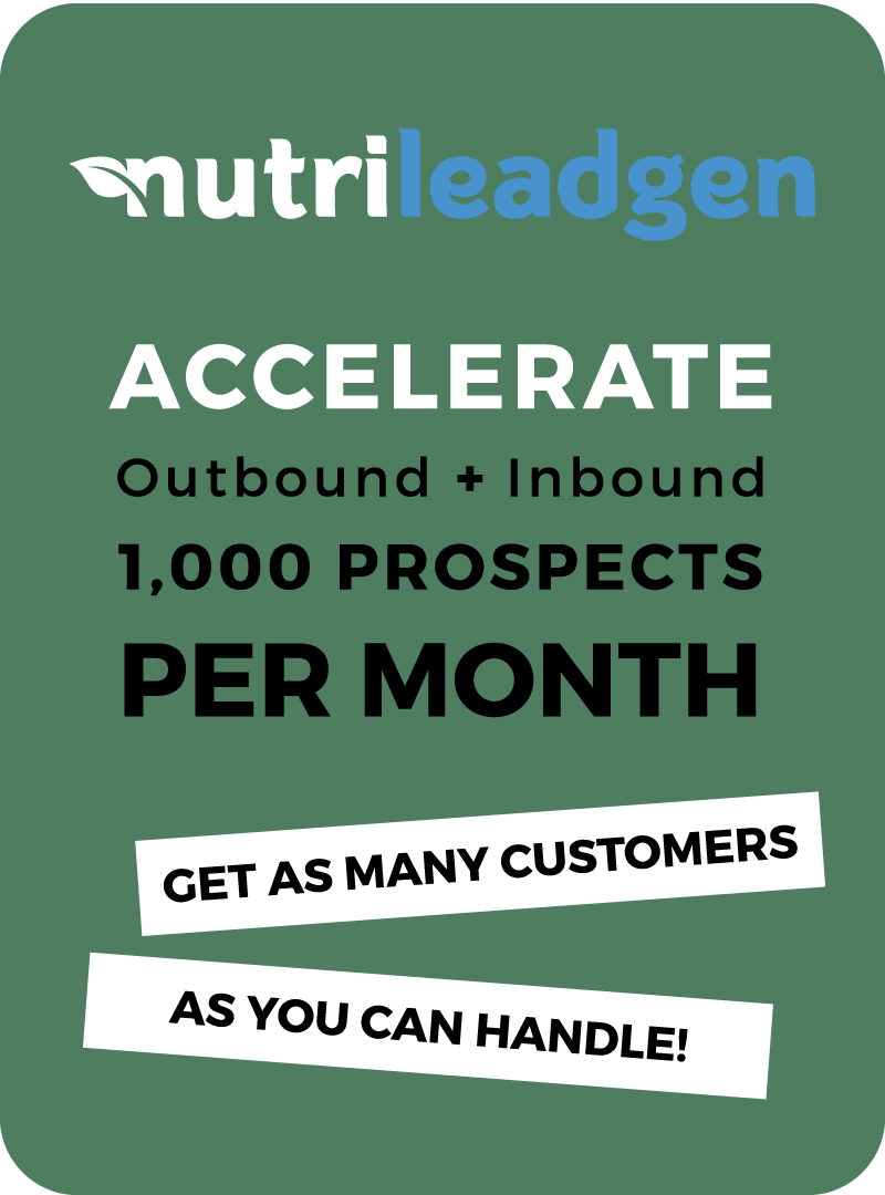 ACCELERATE PLAN | OUTBOUND – Nutrileadgen